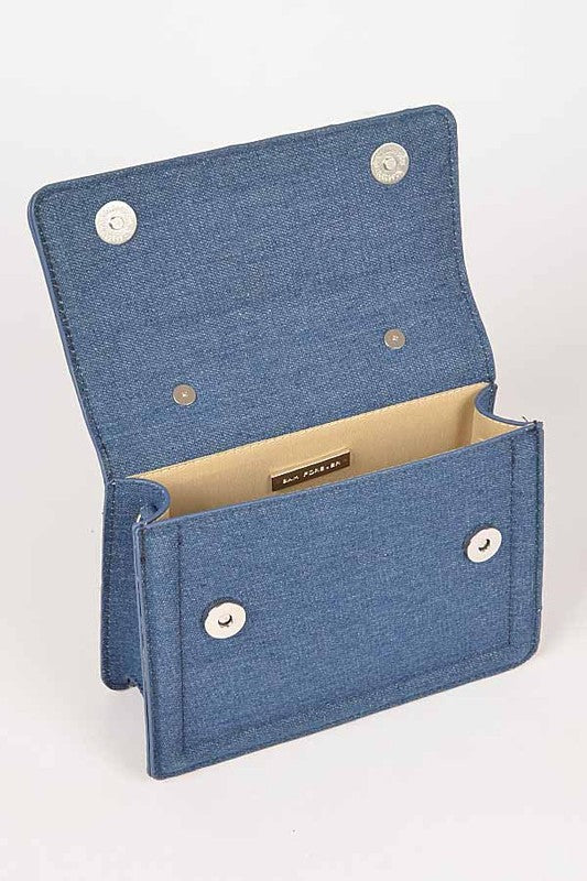 Silver Top Handle Denim Swing Bag – Envy My Couture
